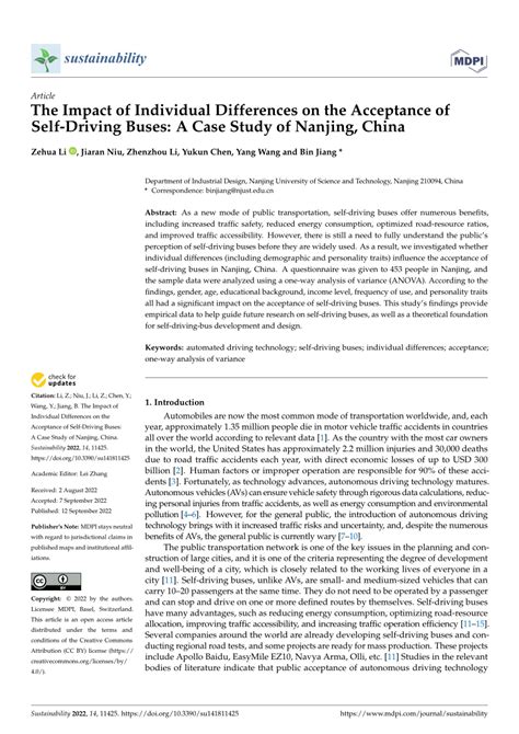 PDF The Impact Of Individual Differences On The Acceptance Of Self