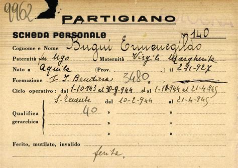 Vorrei Che Tu Fossi Qui Partigiano Gildo Bugni Anpi Fermo