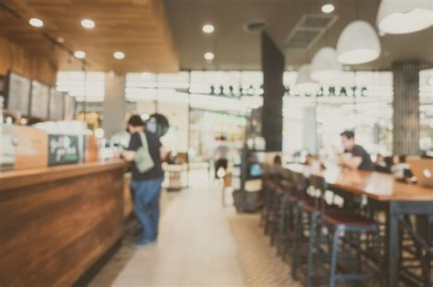 추상 블러 커피 숍 무료 사진