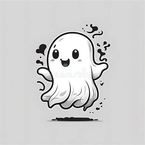 A Cute Happy Ghost Generated By Ai Stock Illustration Illustration Of Star Happy 272638027