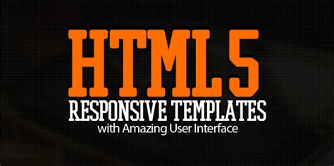 Html5 Responsive Templates With Amazing Ui Design Graphic Design Junction