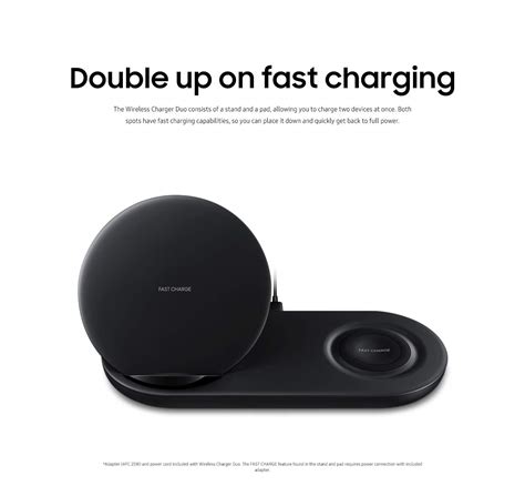 Samsung Wireless Charger Duo Fast Charge Stand And Pad Universally