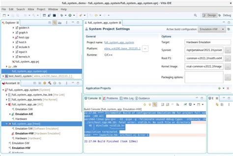 Ai Engine Full System Host Ps Application Build Error For Gui Flow