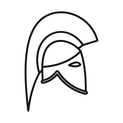 Knight Helmet Icon Outline Style 14504488 Vector Art At Vecteezy
