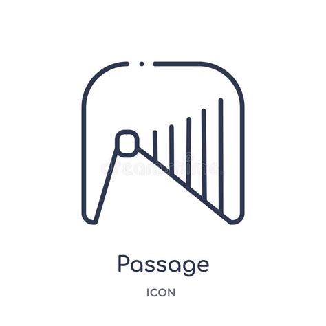 Linear Passage Icon From Architecture And Travel Outline Collection