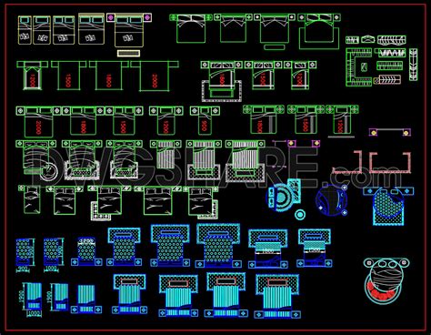 40 Bedroom Top View AutoCAD Blocks Free Download Autocad Free Download Cad Blocks
