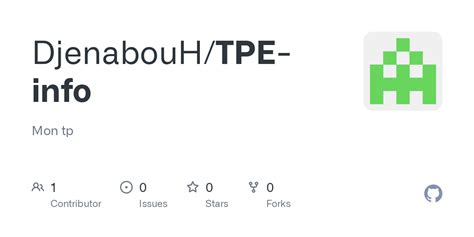 GitHub DjenabouH TPE Info Mon Tp