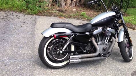 Python Throwback Pipes On A Harley Nightster Youtube