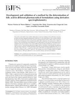 Development And Validation Of A Method For The Development And Validation Of A Method For