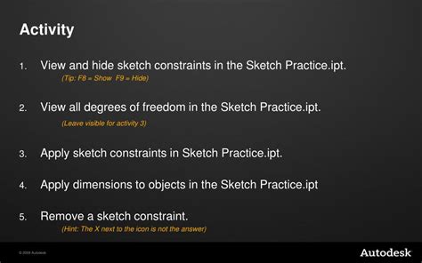 Ppt Autodesk Inventor Training Sketching And Part Modeling Powerpoint