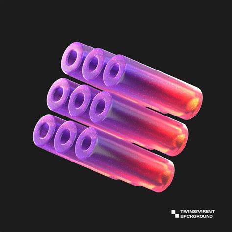 Premium Psd 3d Rendering Gradient Glass Abstract Geometric Object
