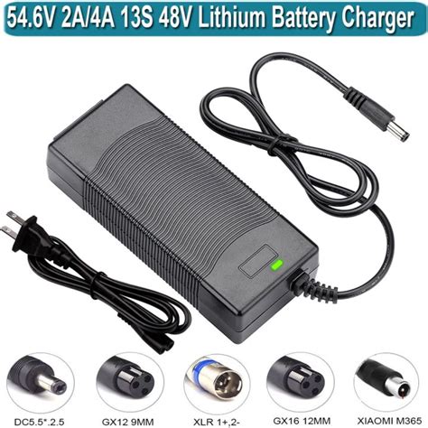 546v Battery Charger For Electric Bike 48v 2a Power Supply For 48v
