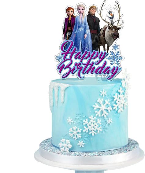 MYCX Acrylic Frozen Happy Birthday Cake Topper Ubuy India