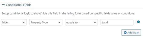 Conditional Fields Geodirectory