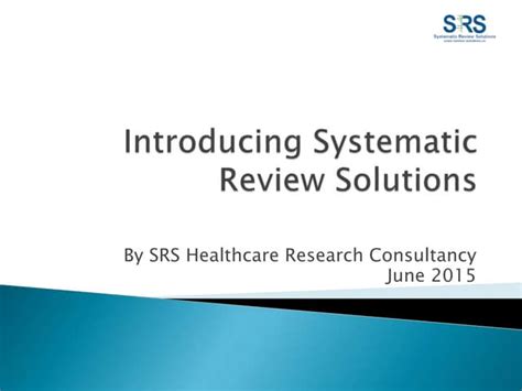 Srs Introduction June 20151 Ppt