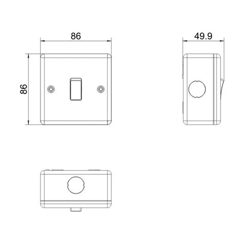 Metal Clad 1 Gang 2 Way 10ax Single Switch With Surface