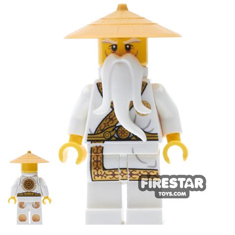 Lego Ninjago Mini Figure Sensei Wu Gold Trimmed Outfit