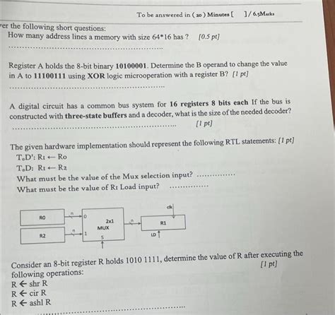 Solved Register A Holds The Bit Binary Determine Chegg