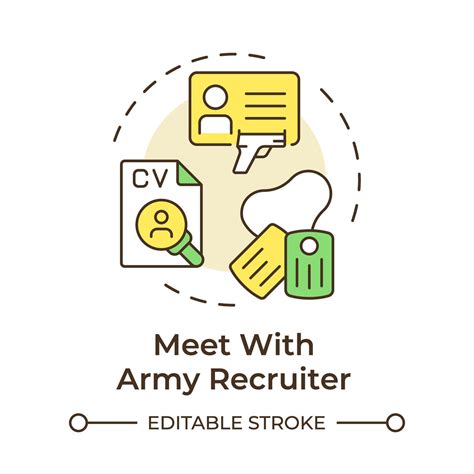Meet With Army Recruiter Multi Color Concept Icon Physical Health