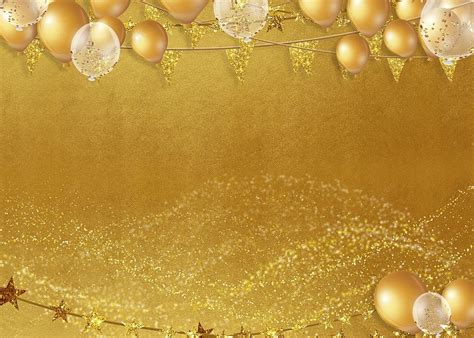 Snowflake Flash Gold Light Effect Birthday Celebration Background Gold