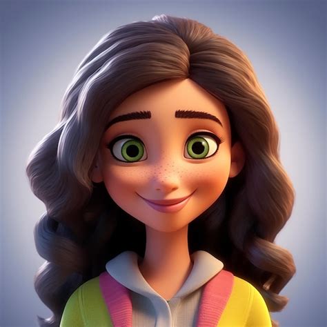 Premium Ai Image Cartoon Character Beautiful Girl