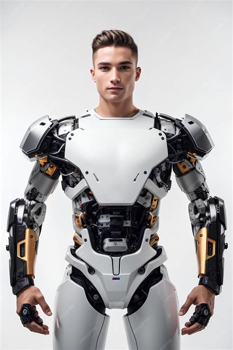 Premium Photo Man With Robotic Body Parts Science Technology And