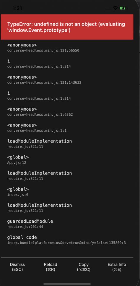 React Native Typeerror Undefined Is Not An Object · Issue 2025 · Conversejsconversejs · Github