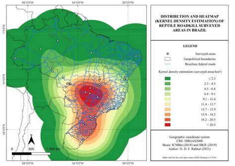 Distribution And Heatmap Of Surveyed Areas Extracted From The