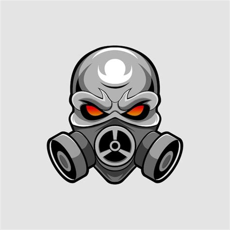 Premium Vector Skull Mask Logo Vector Illustration