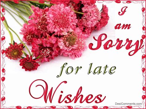 I Am Sorry For Late Wishes Desi Comments
