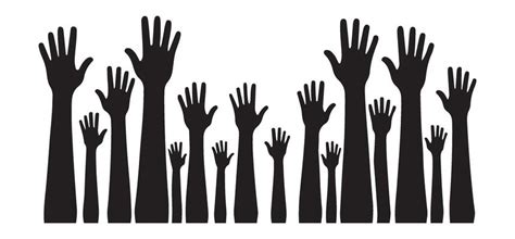 Raising Hands Vector Art Icons And Graphics For Free Download