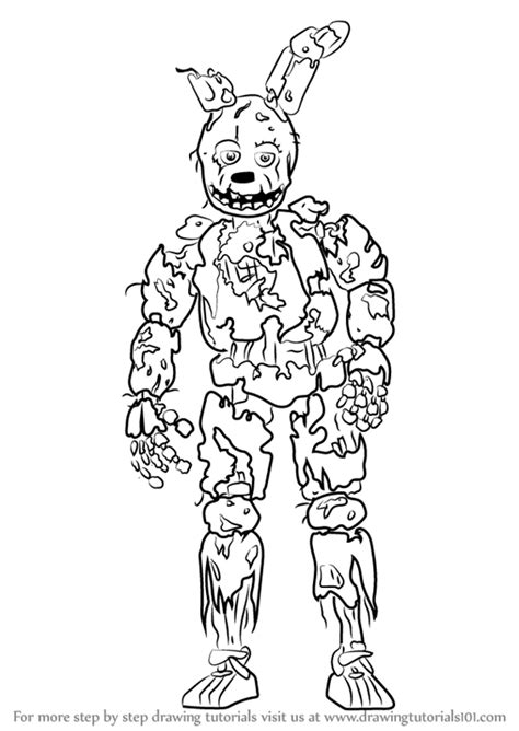 How To Draw Springtrap From Five Nights At Freddy S Five Nights At