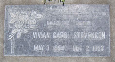 Vivian Carol Stevenson 1954 1993 Find A Grave Memorial