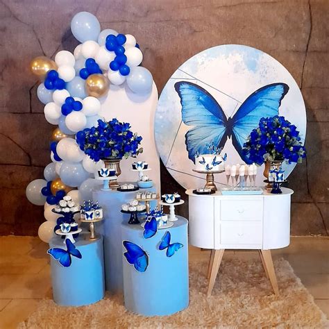 Decoração Festas on Instagram borboletaazul festaborboletaazul