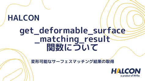 【halcon】get Deformable Surface Matching Result 関数について 変形可能なサーフェスマッチング結果の取得