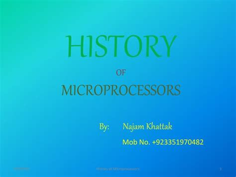 Evolution Of Microprocessor Pptx