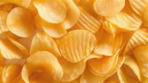 Crispy Potato Chips A Deliciously Textured Snack Powerpoint Background