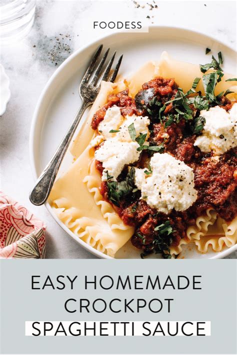 Crockpot Spaghetti Sauce With Ground Beef Recipe Foodess