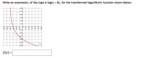 Solved Write An Expression Of The Type Log X B For The Transformed