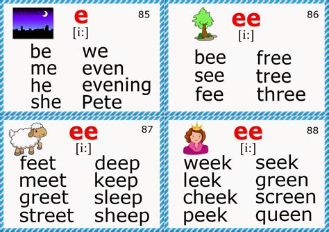 Long E Sound Words With Pictures