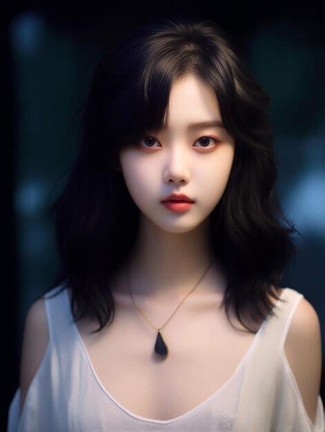 Premium Photo Asian Animated Women Long Hair Portrait And Sexy Dress