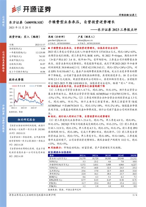 手续费型业务承压，自营投资逆势增长