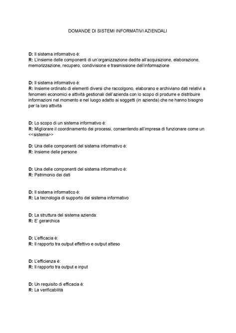 Banca Dati Sistemi Informativi Aziendali Lm 31 Ing Gestionale