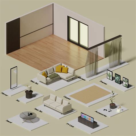 3d Model Living Room 3 Toffu Co