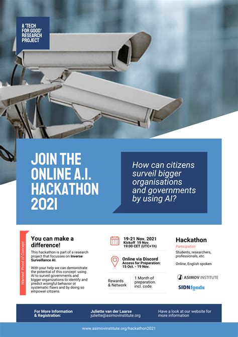 Inverse Surveillance AI Hackathon 2021 The Asimov Institute