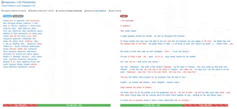 A Screenshot Of Alignment Id 31124 Theodoridiss Translation Of Vv Download Scientific
