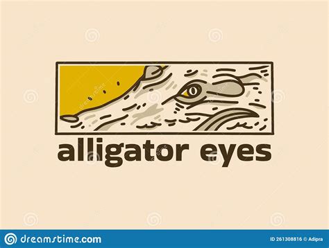 Alligator Face Emerging From Water Vector Icon