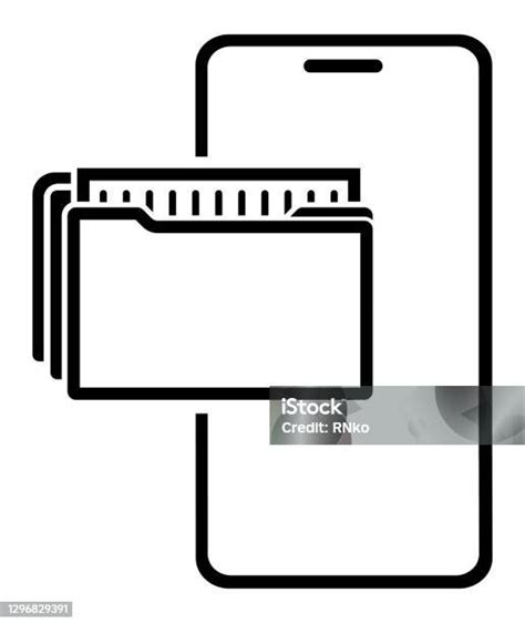 문서와 전자 폴더의 아카이브 기호와 스마트 폰 아이콘 인터넷에서 대량의 정보를 저장하고 전송합니다 흰색 배경에 격리된 벡터 0명에 대한 스톡 벡터 아트 및 기타 이미지