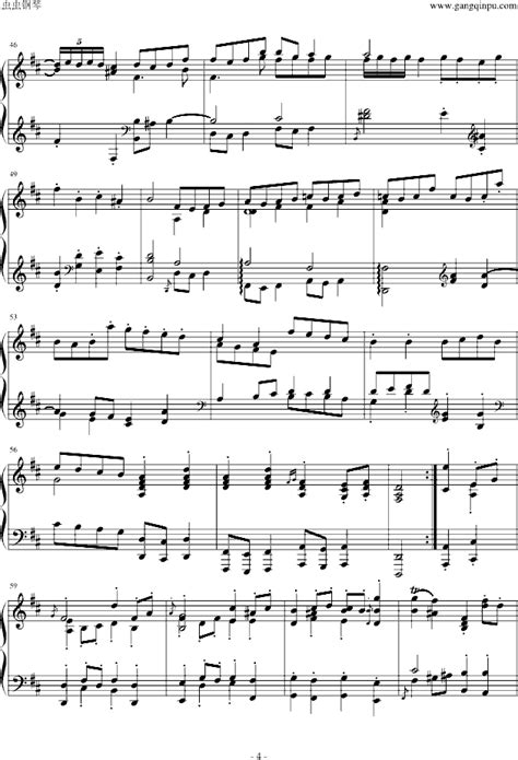 加沃特 第三管弦乐组曲 巴赫 Bach 钢琴谱 五线谱