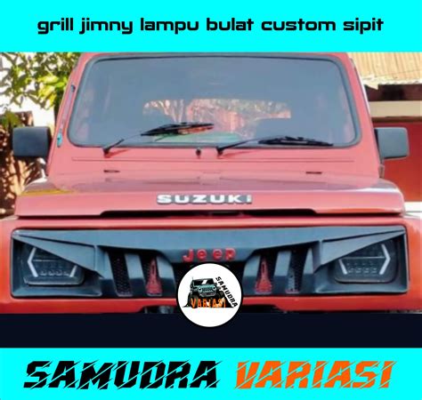 Grill Jimny Katana Lampu Bulat Custom Sipit Fiberglass Berkualitas